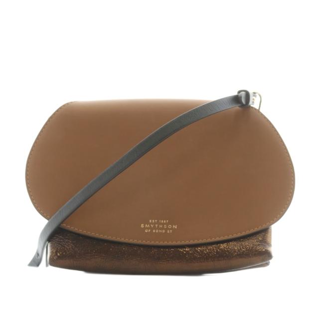 【中古】スマイソン SMYTHSON ピロー Pillow ショルダーバッグ レザー ゴールド色 茶 ブラウン /AN50 レディース