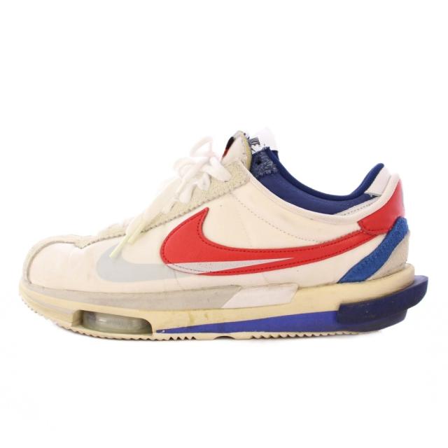 【中古】ナイキ sacai ズームコルテッツホワイトアンドユニバーシティレッド スニーカー US10.5 白 DQ0581-100