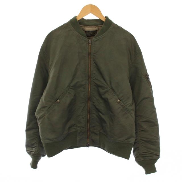 【中古】シュタンバウム STAMMBAUM L-2B Short ブルゾン ジャケット MA-1 ジップアップ アウター M カーキ