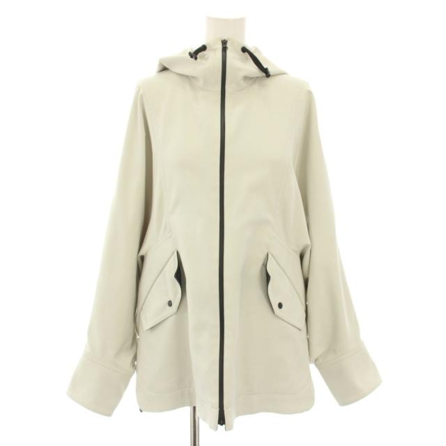 【中古】アドーア トリアセ麻メッシュブルゾン クリアストレッチブルゾン 38 アイボリー 黒 531-2150314 レディース