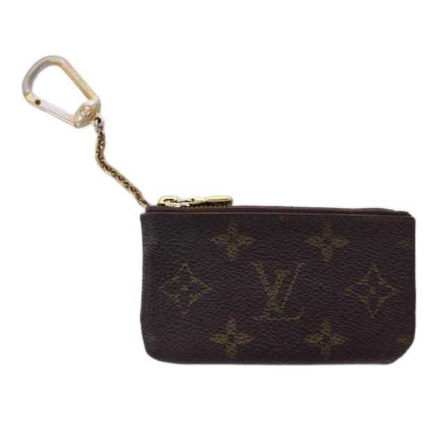 【中古】ルイヴィトン LOUIS VUITTON ポシェット・クレ モノグラム 小銭入れ ケース 茶 M62650 レディース