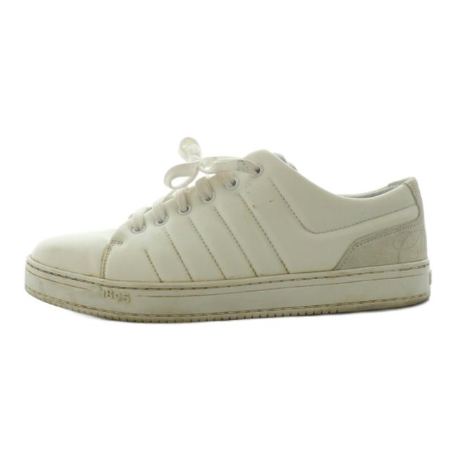 【中古】ベルルッティ Berluti プレイタイム スクリットファブリック スニーカー シューズ レザー 7 白 0214 6243