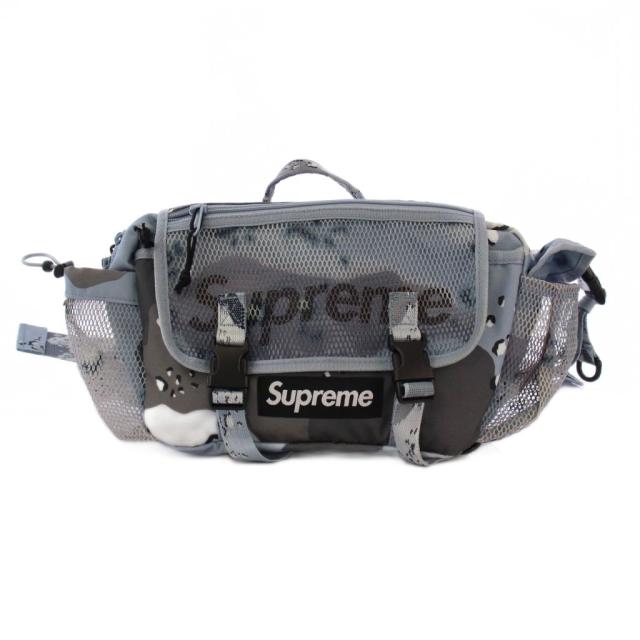【中古】SUPREME 20SS Waist Bag ウエストバッグ ショルダーバッグ 2WAY 迷彩 カモフラ 水色 メンズ