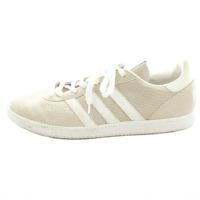 【中古】アディダスオリジナルス SAMBA JP SNAKE サンバ スニーカー スネーク型押し レザー 26cm ベージュ 662584