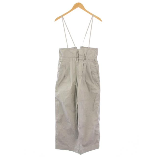 【中古】ドゥロワー Drawer 24SS サロペット ワイドパンツ ジップフライ バックリボン 34 グレー /BB レディース