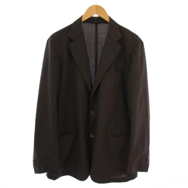 【中古】トンボリーニ TOMBOLINI テーラードジャケット シングル 2B ウール モヘヤ 52 茶 /BM メンズ