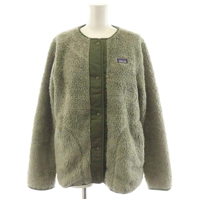 【中古】パタゴニア Patagonia ロス ガトス カーディガン フリースジャケット ロゴ アウター XXL 緑 グリーン