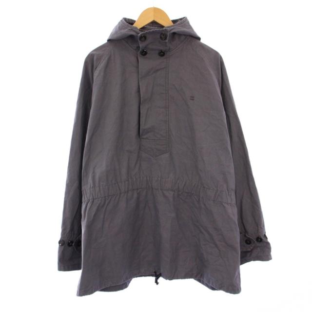 【中古】ハンガリー軍 モック アノラックパーカー プルオーバージャケット ハーフボタン ワンカラー グレー