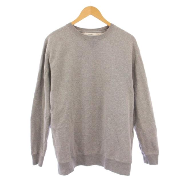 【中古】コルニエ シルクネップヘビースウェットシャツ トレーナー 長袖 クルーネック 無地 M グレー 22AWCS04