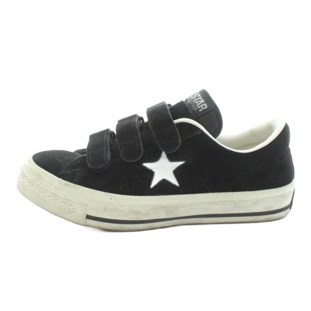 【中古】コンバース CONVERSE ALL STAR オールスター ワンスター V-3 スニーカー ベロア 5 黒 ブラック