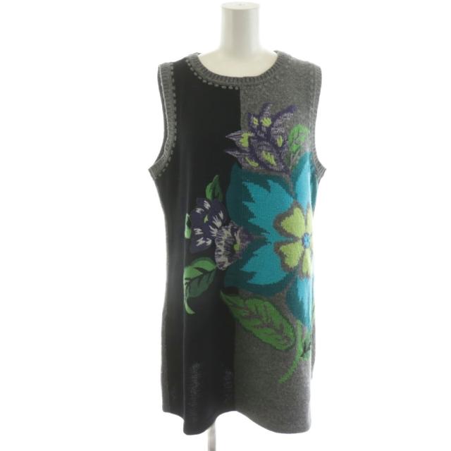 【中古】トクコプルミエヴォル TOKUKO 1er VOL ニットベスト プルオーバー 花柄 ミドル ウール 9 マルチカラー