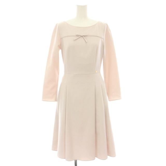 【中古】トッカ 24AW プレゼントボックス ドレス ワンピース ひざ丈 長袖 リボン 00 ピンク OPTOCA0370 レディース