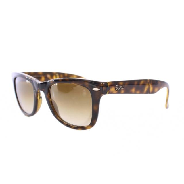 【中古】レイバン FOLDING ウェイファーラー ウェリントン アイウェア サングラス メガネ 眼鏡 グラデーション 茶