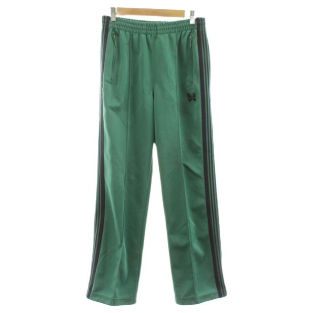【中古】ニードルス ニードルズ ポリスムース トラックパンツ イージー 刺繍 XS 緑 グリーン MR286