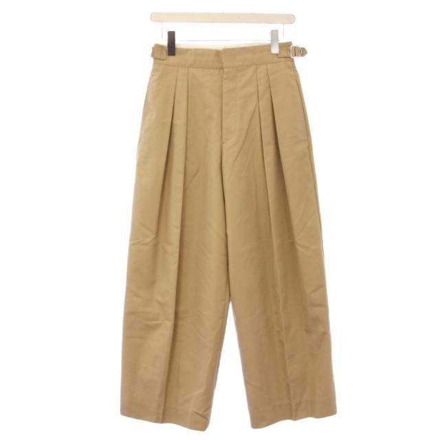 【中古】ジプソフィア Stylish Chino Pants ワイドパンツ センタープレス 36 ベージュ GPR-306-2 レディース