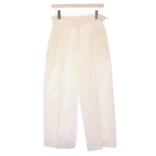 【中古】ジプソフィア Stylish Chino Pants ワイドパンツ センタープレス 36 ホワイト GPR-306-2 レディース