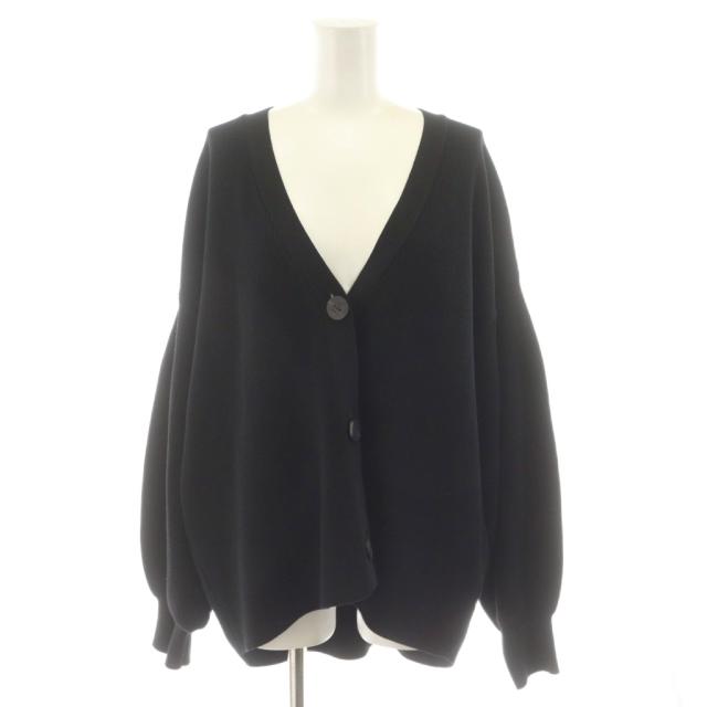 【中古】ル フィル LE PHIL 22SS カーディガン リブ F 黒 ブラック 534-2170211 /AN32 レディース