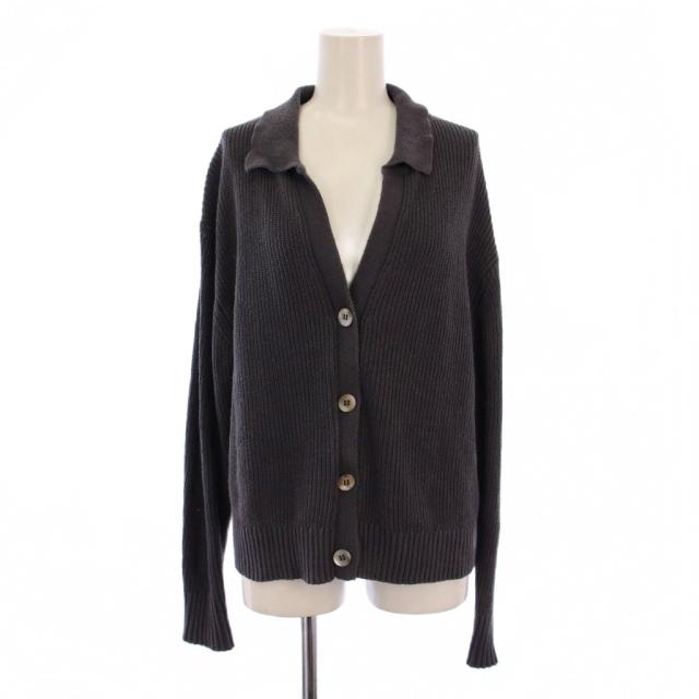 【中古】カオス CHAOS CRロウ カーディガン 長袖 シルク F グレー CH206399ER /BM レディース