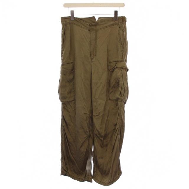 【中古】エーピーストゥディオ AP STUDIO 25SS ピグメントカーゴパンツ ジップフライ 38 カーキ レディース
