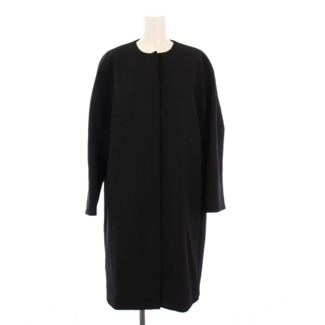 【中古】セオリーリュクス theory luxe 22SS COSIMO BOLA STR ノーカラーコート アウター ロング 32 黒