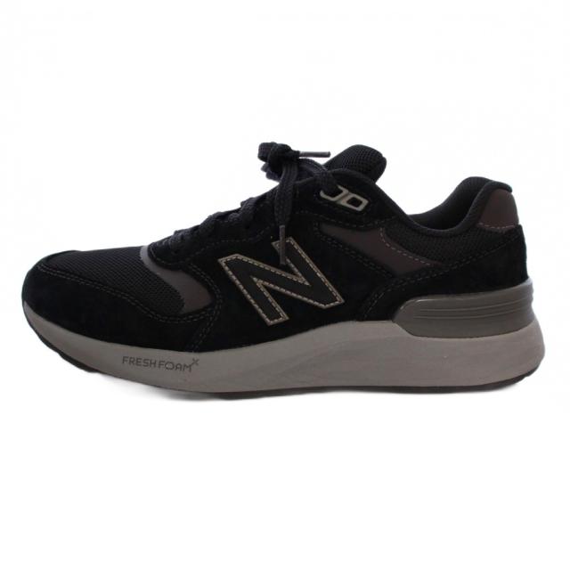 【中古】ニューバランス NEW BALANCE MW880BB7 スニーカー シューズ メッシュ スエード US8.5 黒 メンズ
