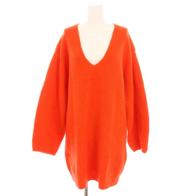 【中古】マカフィー MACPHEE トゥモローランド 22AW ウール Vネックチュニック プルオーバー ニット セーター 長袖