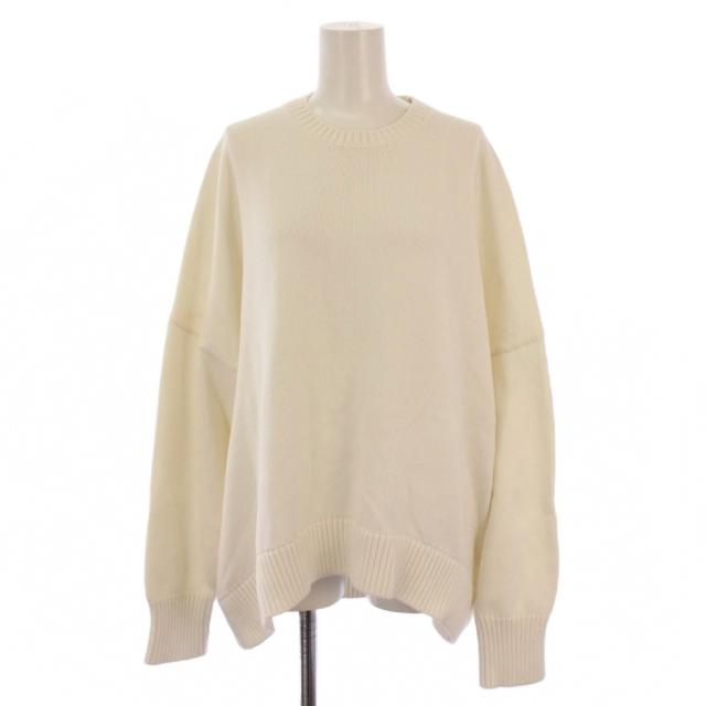 【中古】チノ CINOH コットンクルーネックニット セーター 長袖 38 白 22SKN500 /BM