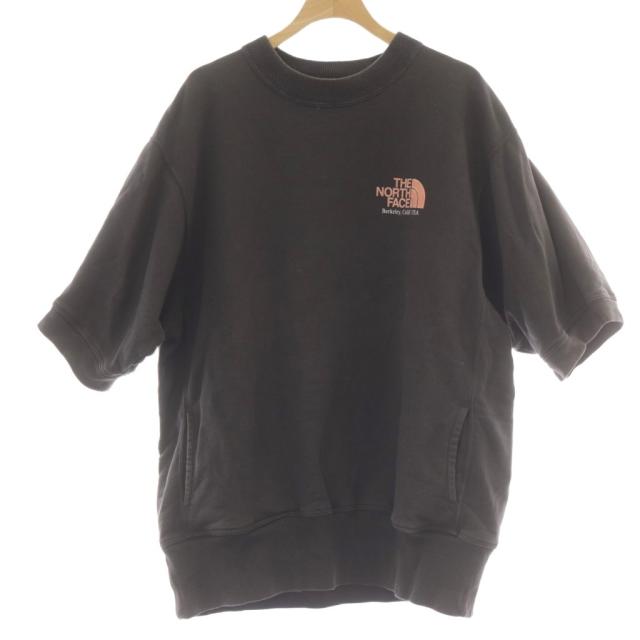 【中古】ノースフェイス パープルレーベル フィールド ショートスリーブ スウェット シャツ 半袖 M 黒 ブラック