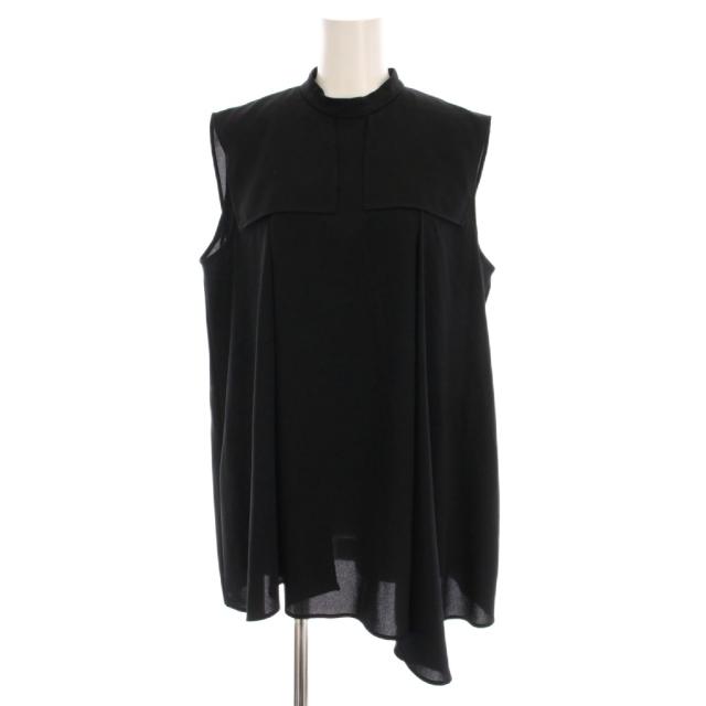 【中古】エンフォルド ENFOLD ノースリーブ ブラウス プルオーバー シャツ 38 黒 ブラック 300GA530-0030 レディース