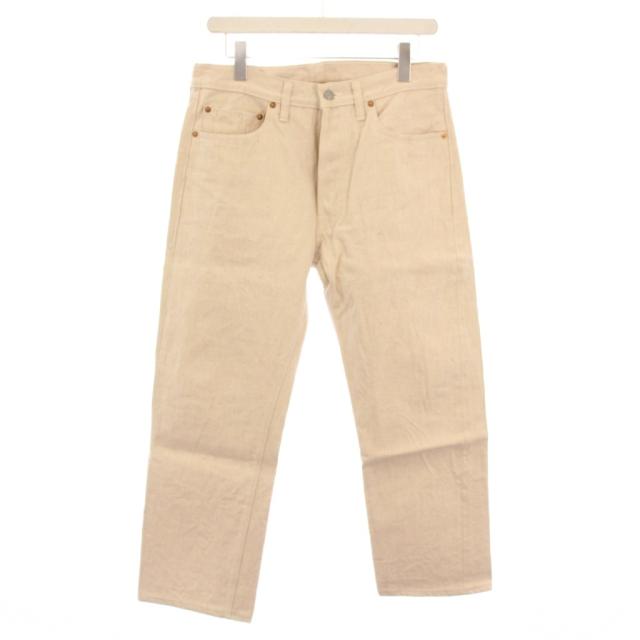 【中古】ドゥニーム ウェアハウス lot224 デニムパンツ ジーンズ ボタンフライ ロゴパッチ W31 L30 アイボリー