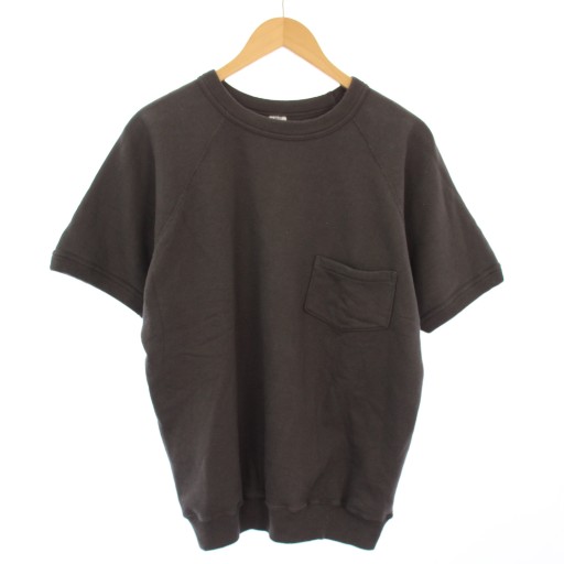 【中古】ウエアハウス WAREHOUSE 2ND-HAND スウェット トレーナー 半袖 ダークグレー /TK メンズ