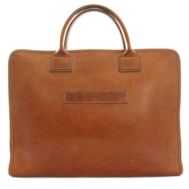 【中古】フェリージ Felisi 9884 ブリーフケース ビジネスバッグ ハンドバッグ レザー キャンバス 茶色 ブラウン