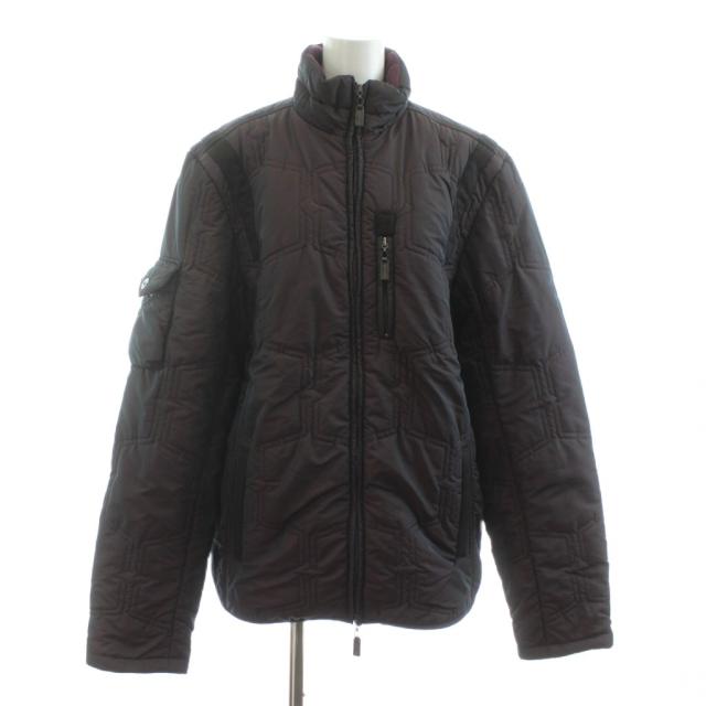 【中古】エトロ ETRO ジャケット ブルゾン スタンドカラー ジップアップ 裏地総柄 XL 紫 パープル /KU レディース