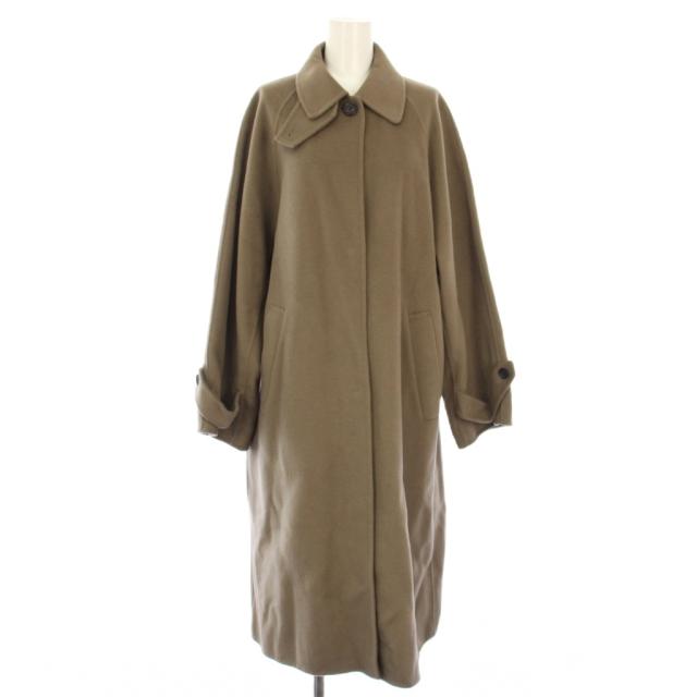 【中古】イエナ IENA 24AW スーパー160ダブルフェイスステンカラーコート アウター ロング 36 ベージュ レディース