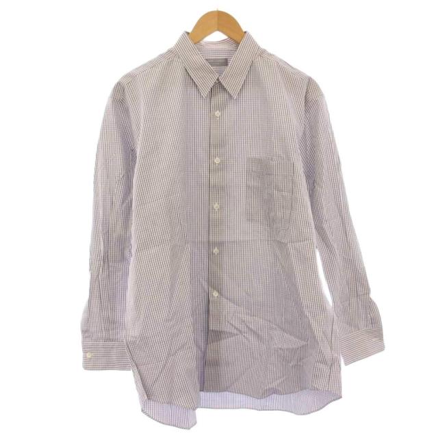 【中古】コムデギャルソンオム 田中オム期 AD1998 カジュアルシャツ 長袖 レギュラーカラー チェック柄 紺 白