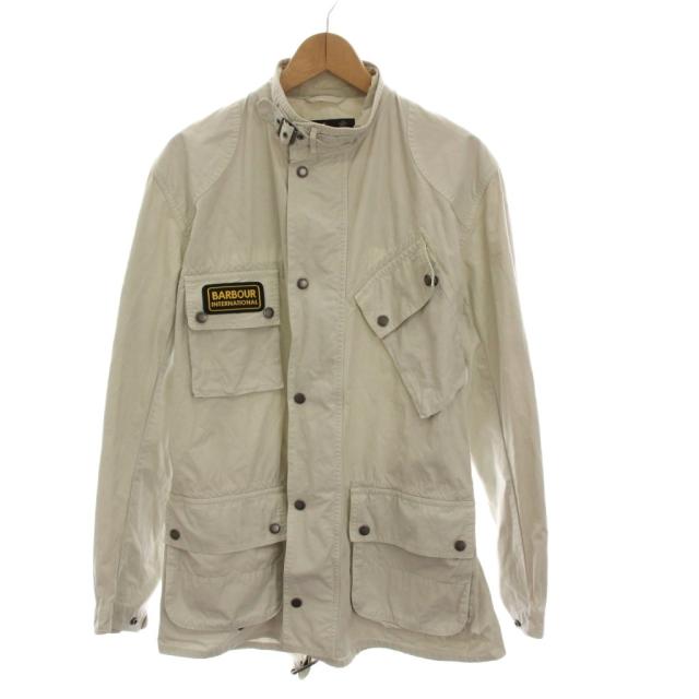 【中古】バブアー Barbour International インターナショナル スタンドカラージャケット アウター L ライトグレー