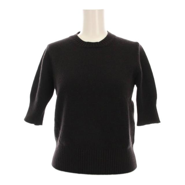 【中古】ジルサンダー JIL SANDER ニット セーター 半袖 カシミヤ 36 黒 ブラック /YM レディース