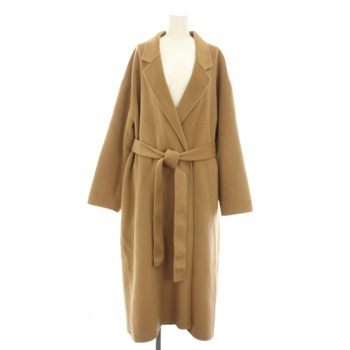 【中古】スピック&スパン 24AW ロングチェスターカラーコート リボンベルト 36 茶 24020200208040 レディース