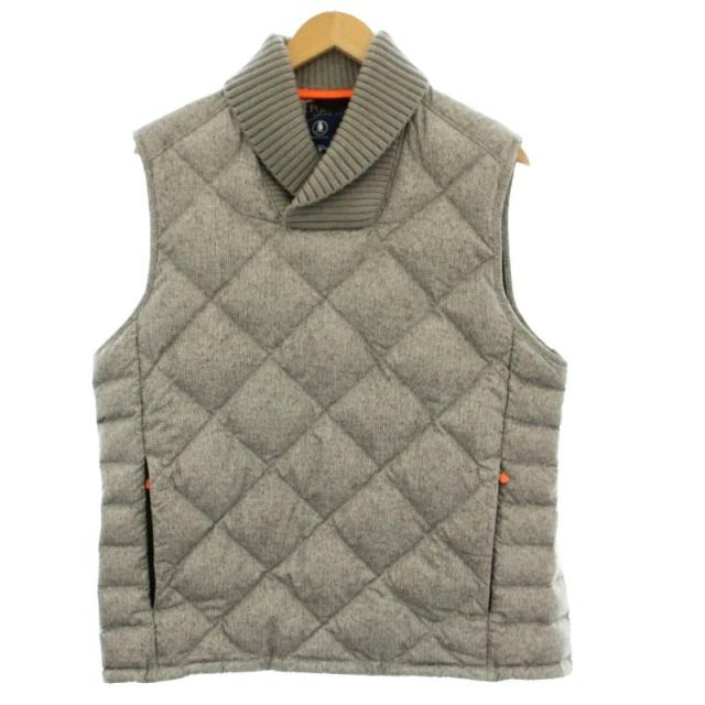 【中古】ポロゴルフ ラルフローレン POLO GOLF RALPH LAUREN ダウンベスト ナイロン ショールカラー M グレー