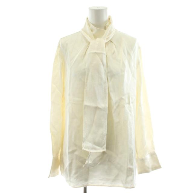 【中古】セオリーリュクス theory luxe 25SS COUDREY JACQUELINE シャツ ブラウス ボウタイ 長袖 40 白 5108290