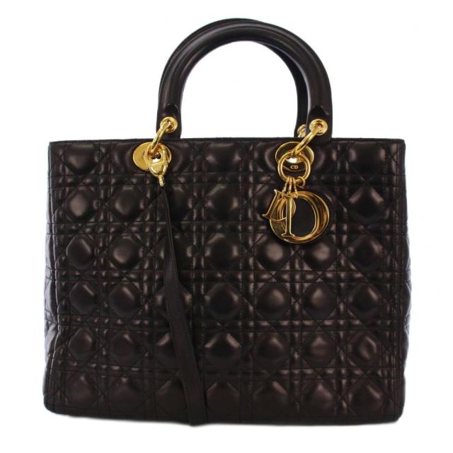 【中古】クリスチャンディオール レディ ディオール カナージュ ハンドバッグ トートバッグ ショルダーバッグ 2WAY