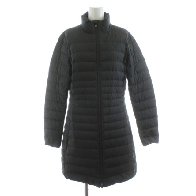 【中古】ポロ ラルフローレン ダウンコート ロング ジップアップ ロゴ刺繍 S 黒 ブラック 211782400001