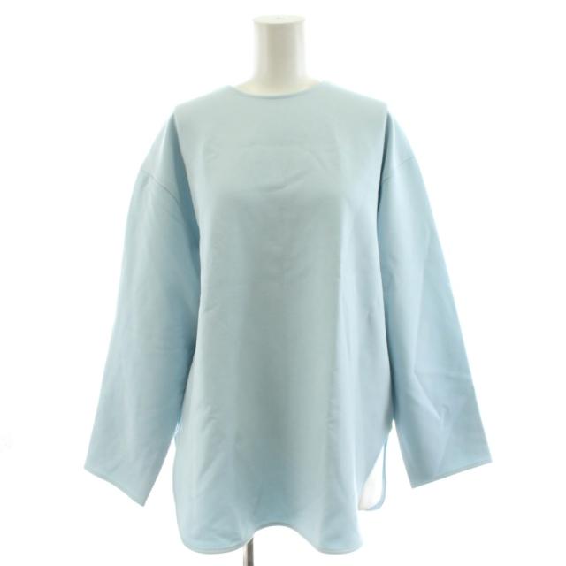 【中古】ヨリ yori ダブルクロスTeeブラウスプルオーバー シャツ 長袖 F 水色 ライトブルー YR2221-028SP-2 /AN55