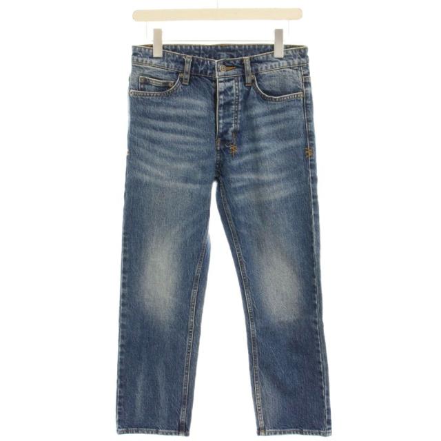 【中古】スビ Ksubi デニムパンツ ジーンズ USED加工 刺繍 28 水色 ライトブルー 150730 /HN レディース