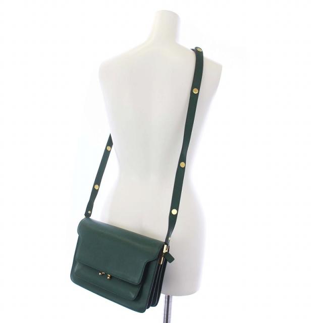 【中古】マルニ MARNI トランク ショルダーバッグ クロスボディバッグ レザー 緑 グリーン /KH ▲H レディース 中古】マルニ MARNI トランク ショルダーバッグ クロスボディバッグ