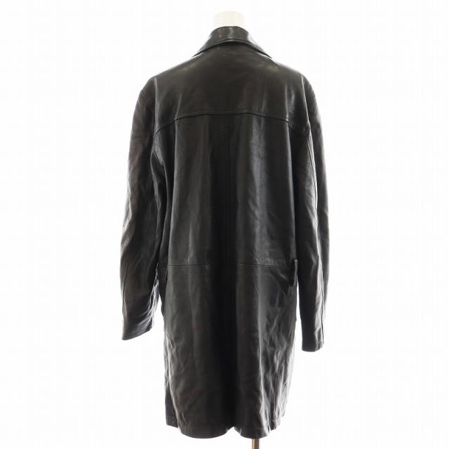【中古】コーチ COACH オールドコーチ コート ロング丈 レザー USA製 L 黒 ブラック /AN21 レディース 中古】コーチ COACH オールドコーチ コート ロング丈 レザー USA製 L