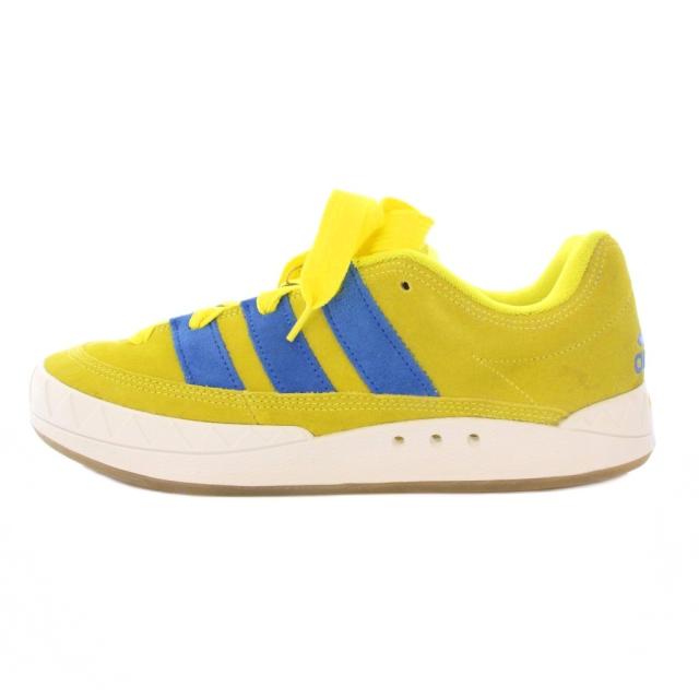 【中古】未使用品 アディダスオリジナルス アディマティック ブライト イエロー スニーカー US9.5 黄色 GY2090
