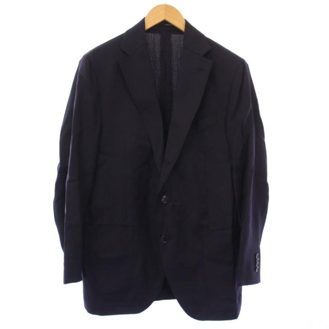 【中古】ラルディーニ LARDINI テーラードジャケット シングル ウール 50 7REG ネイビー JS0526AQ /KH ▲H メンズ