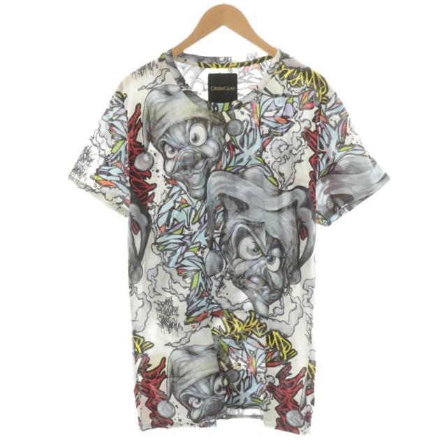 【中古】未使用品 ドレスキャンプ 15SS Tシャツ カットソー 半袖 KAZZROCK グラフィティ プリント 50 マルチカラー
