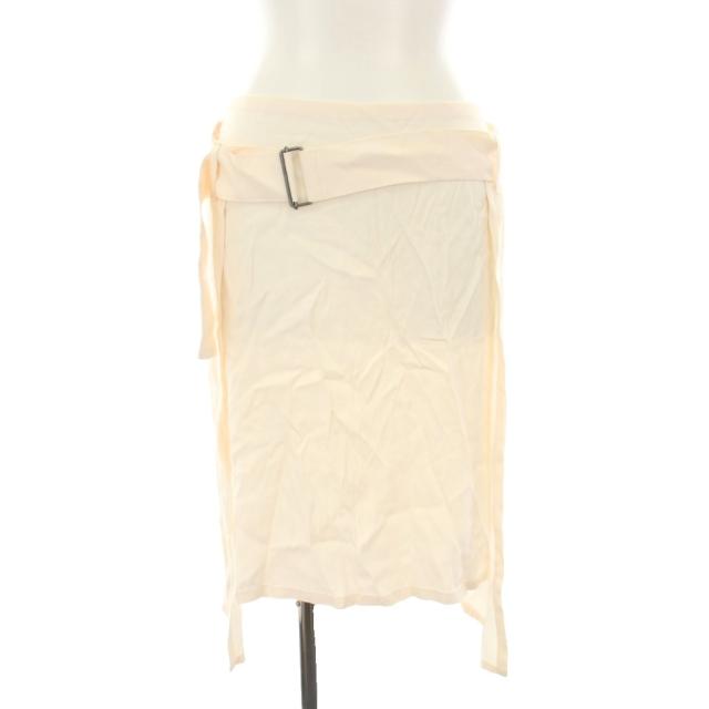 【中古】アンドゥムルメステール スカート ひざ丈 タイト ベルト 変形 36 ペールピンク 21-31-251009 レディース